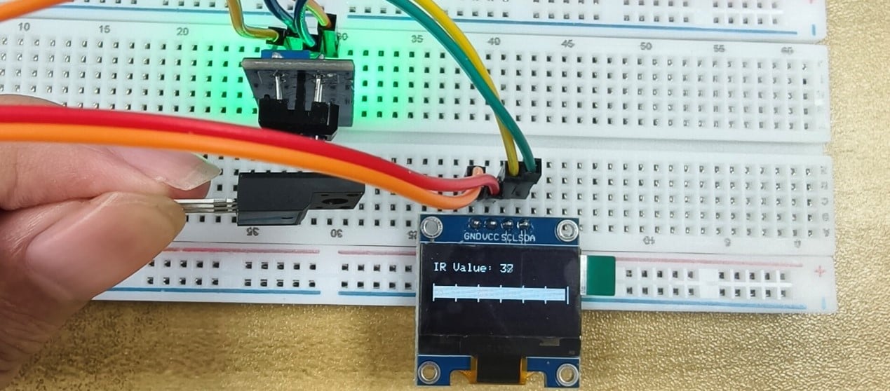 TCRT5000 Infrared Reflective Sensor - How It Works and Example circuit and code based on Arduino ...
