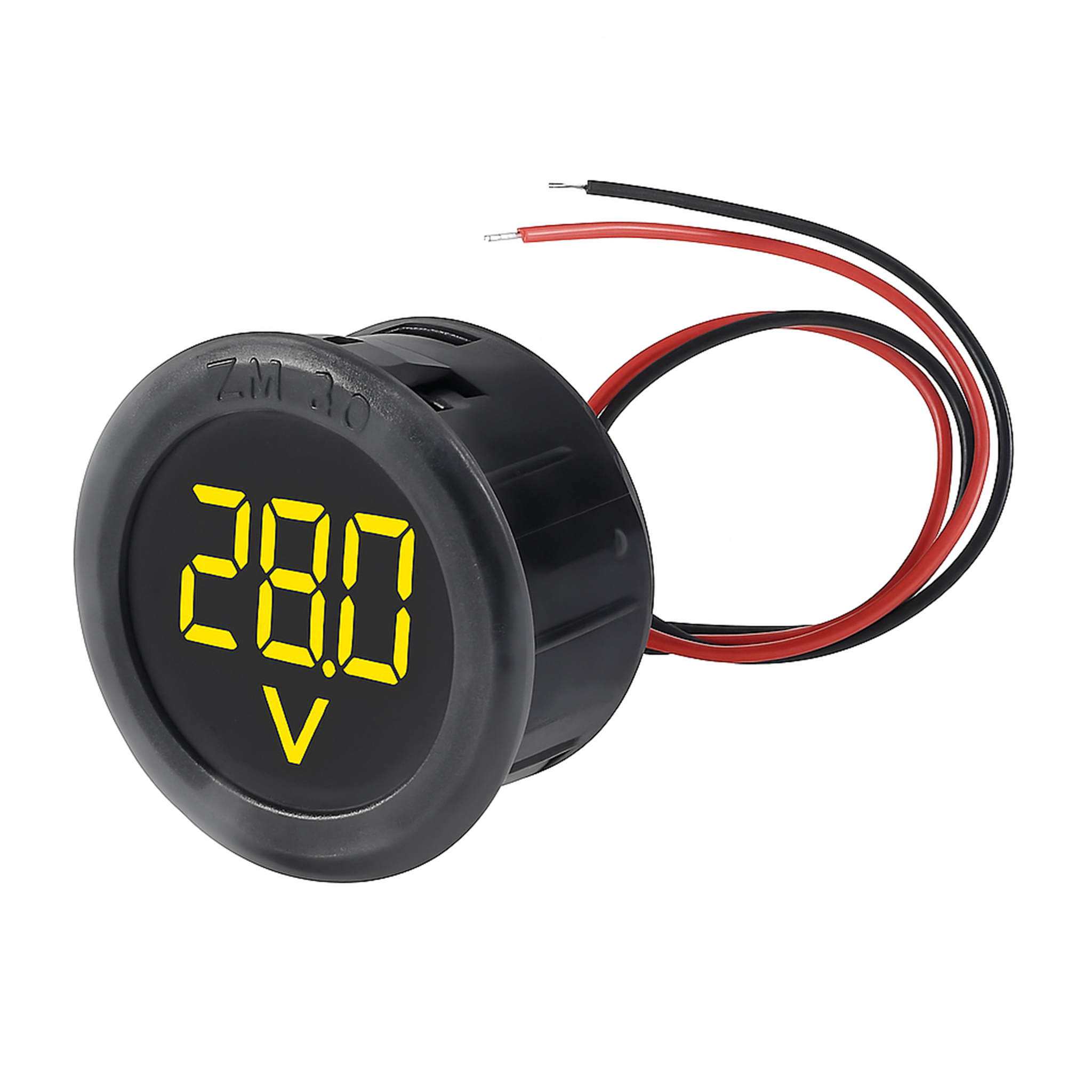 DC Digital Voltmeter Head with Circular Yellow LED Display – Easyelecmodule
