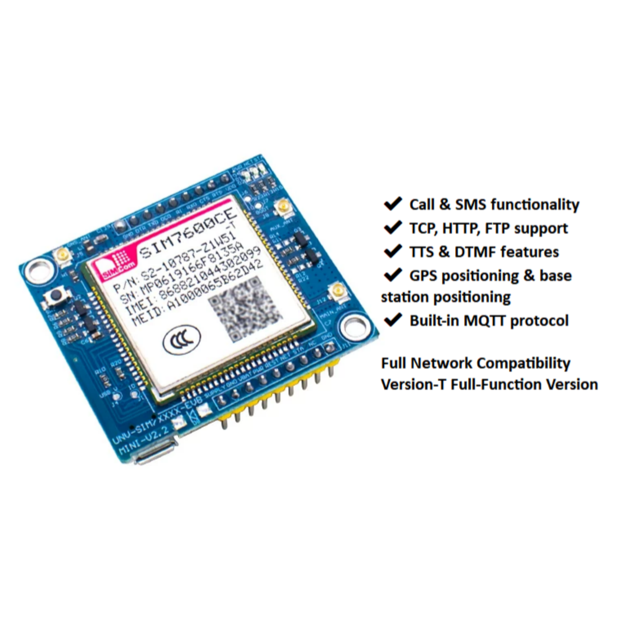 SIM7600CE 4G +GPS Positioning Module Full-Network compatible LTE ...