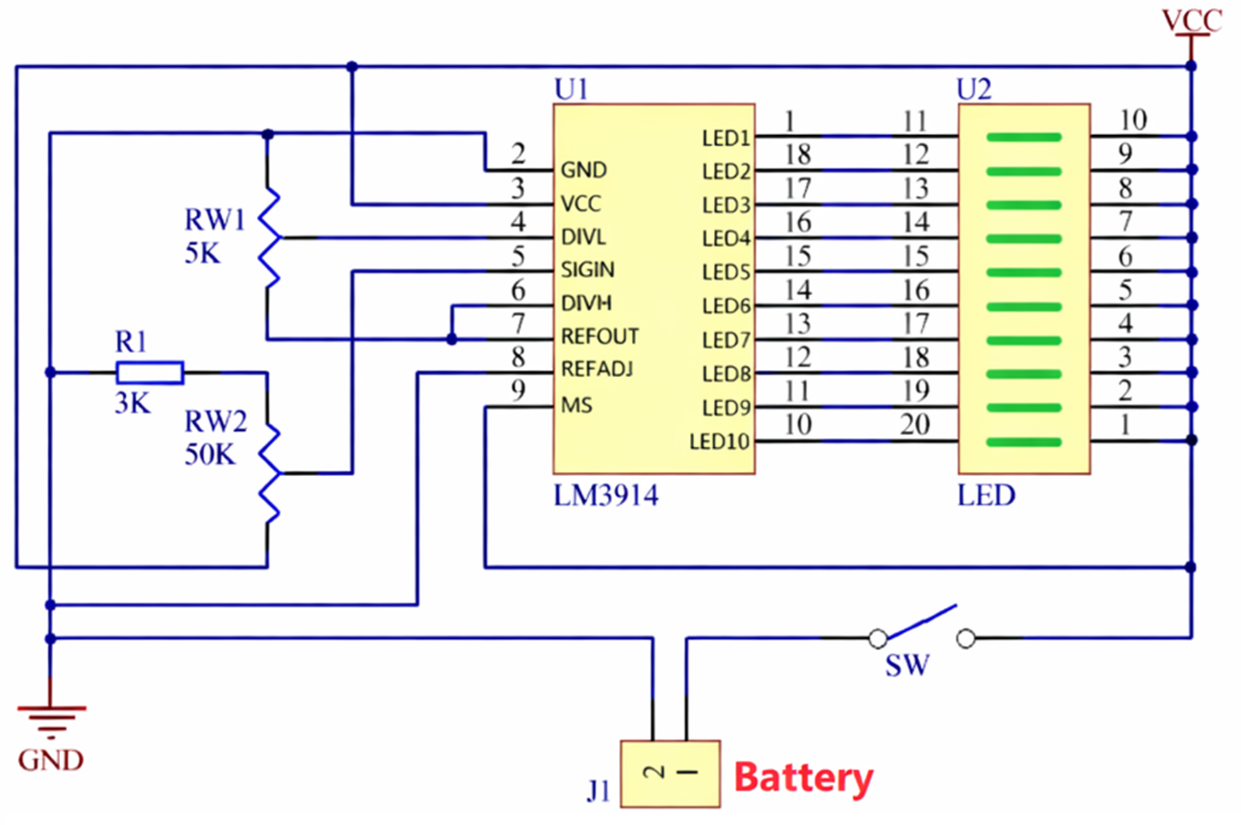 LED Battery Level Display Module Kit: Complete Guide with Circuit ...
