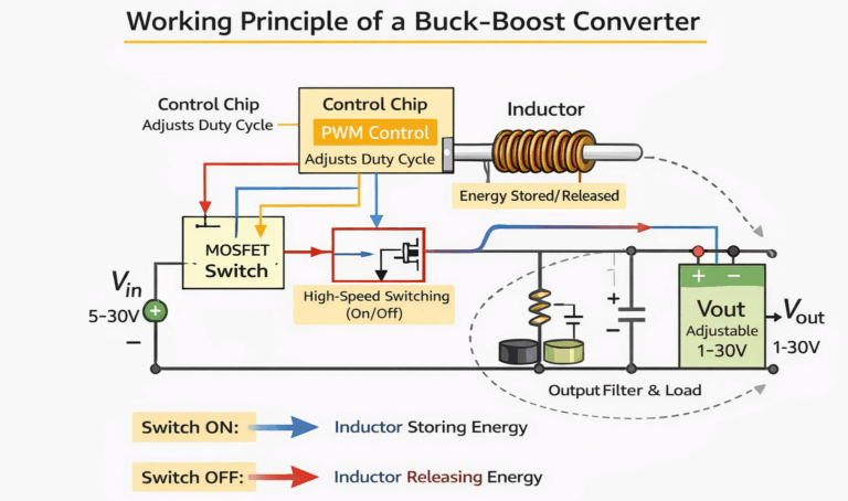 Basic Introduction to Buck-Boost Converter Module – Easyelecmodule